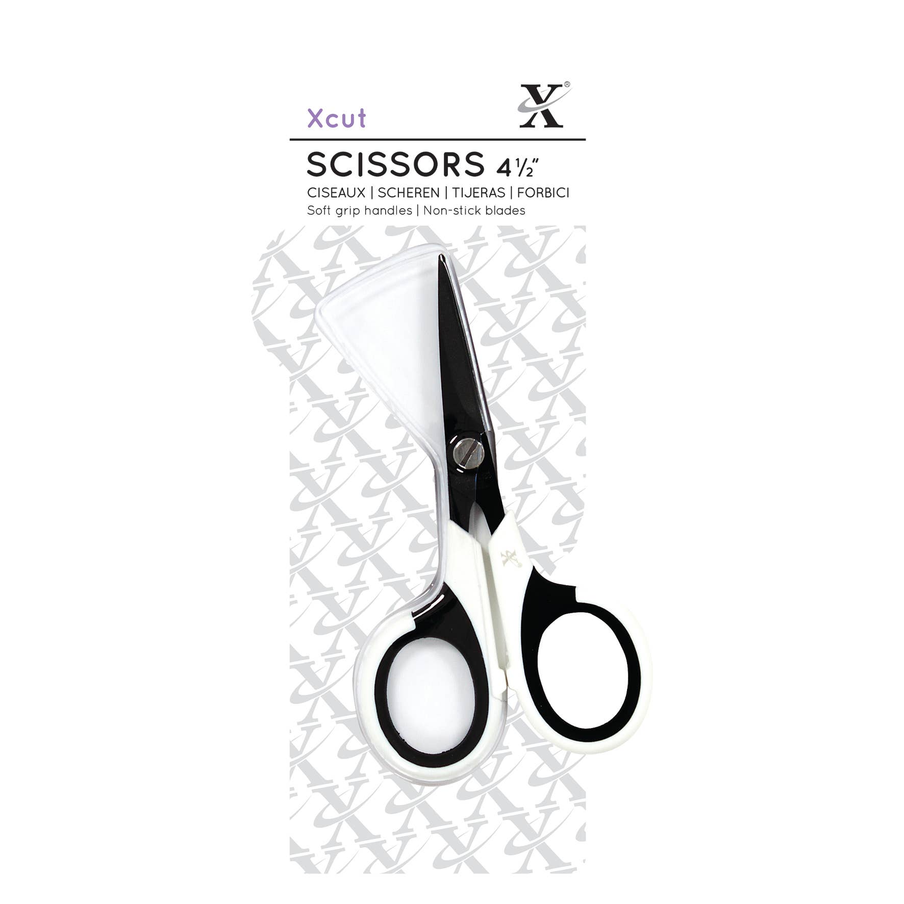 Xcut Micro Craft Scissors Soft Grip Non Stick Black White 4 5 xcut-micro-craft-scissors-soft-grip-non-stick-black-white-4-5