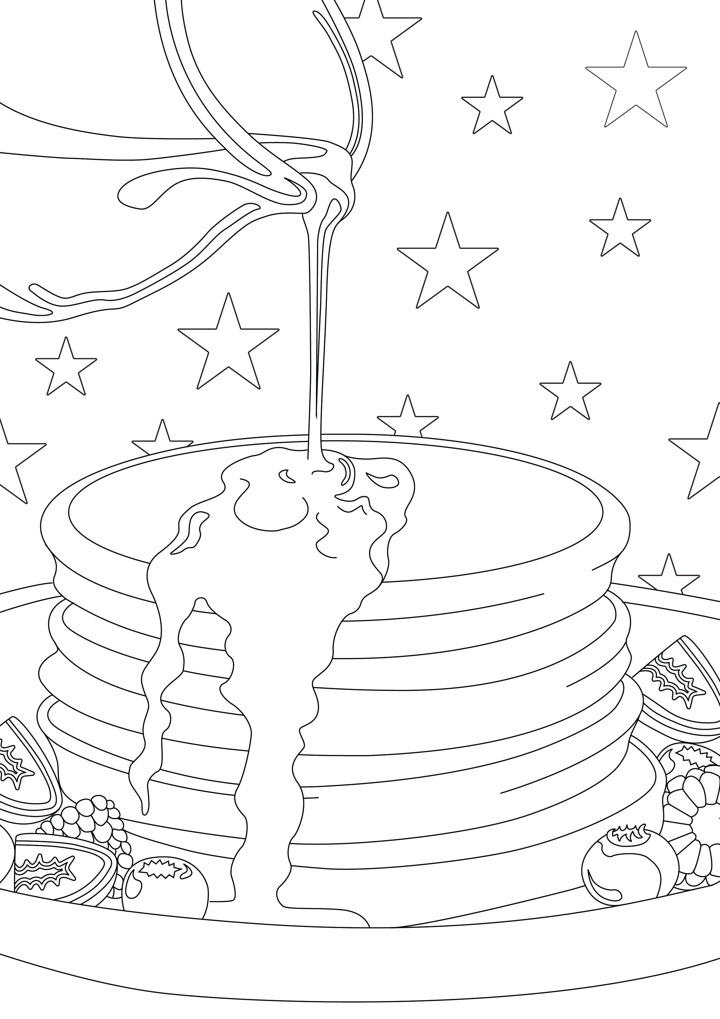 Free Downloadable Colouring Sheet - Pancake Day