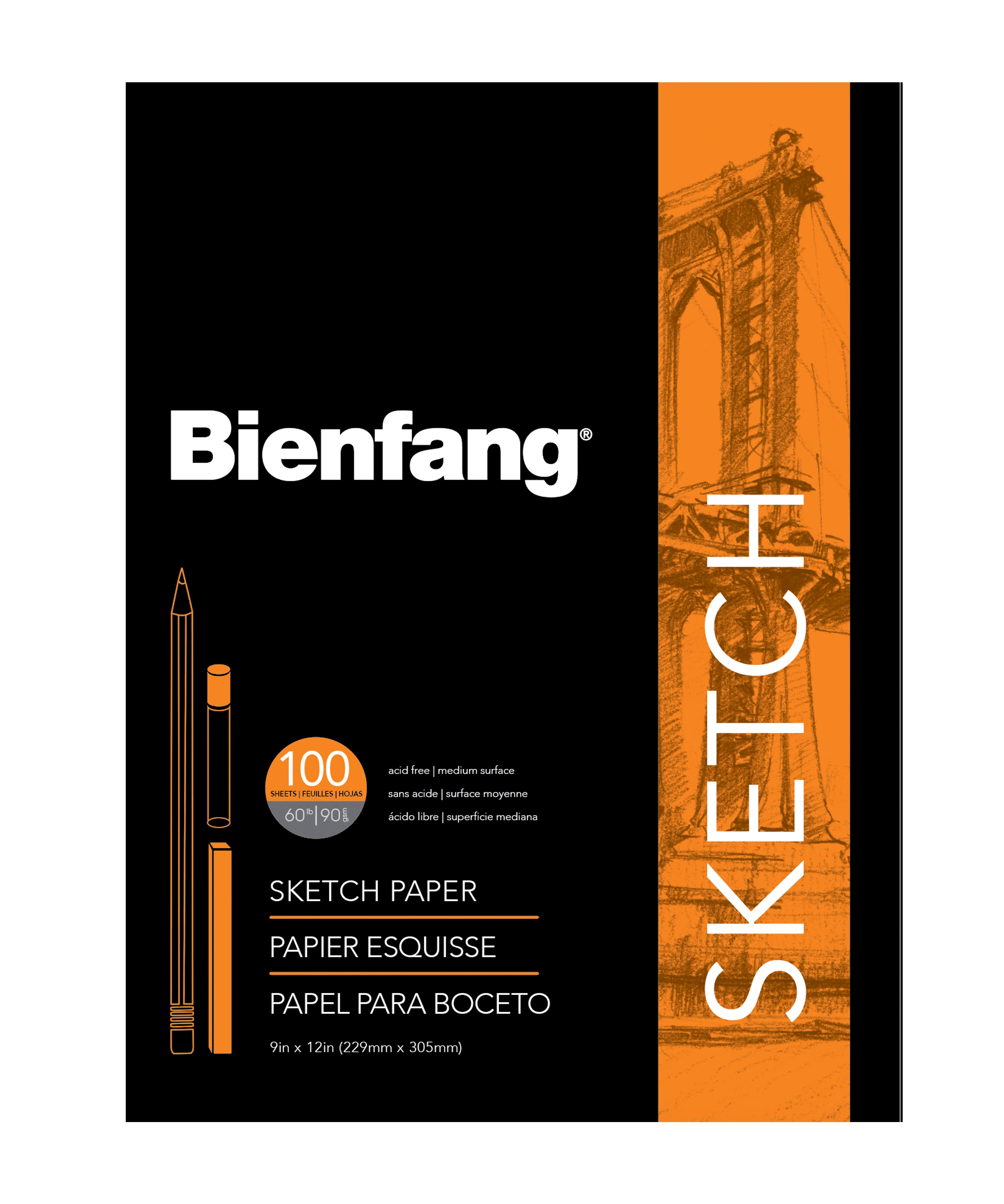 Speedball Bienfang Sketch Pad - Fold-over Cover 9 X 12
