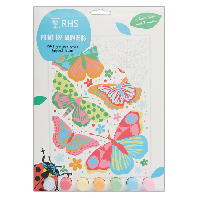 RHS The Royal Horticultural Society Paint By Numbers For Kids With 7 P