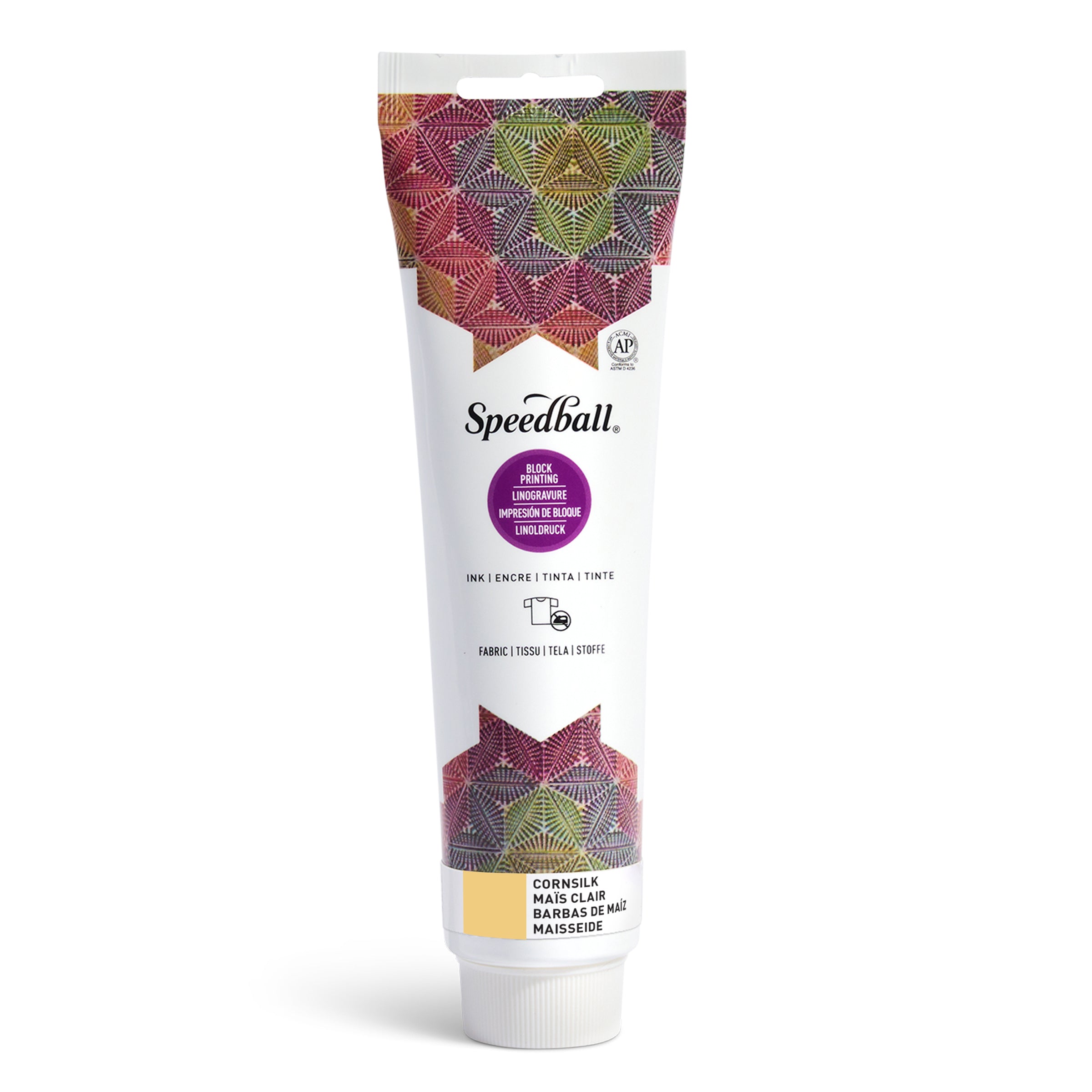 Speedball 150cc 5oz Fabric Block Printing Ink Cornsilk, Bold, Opaque C