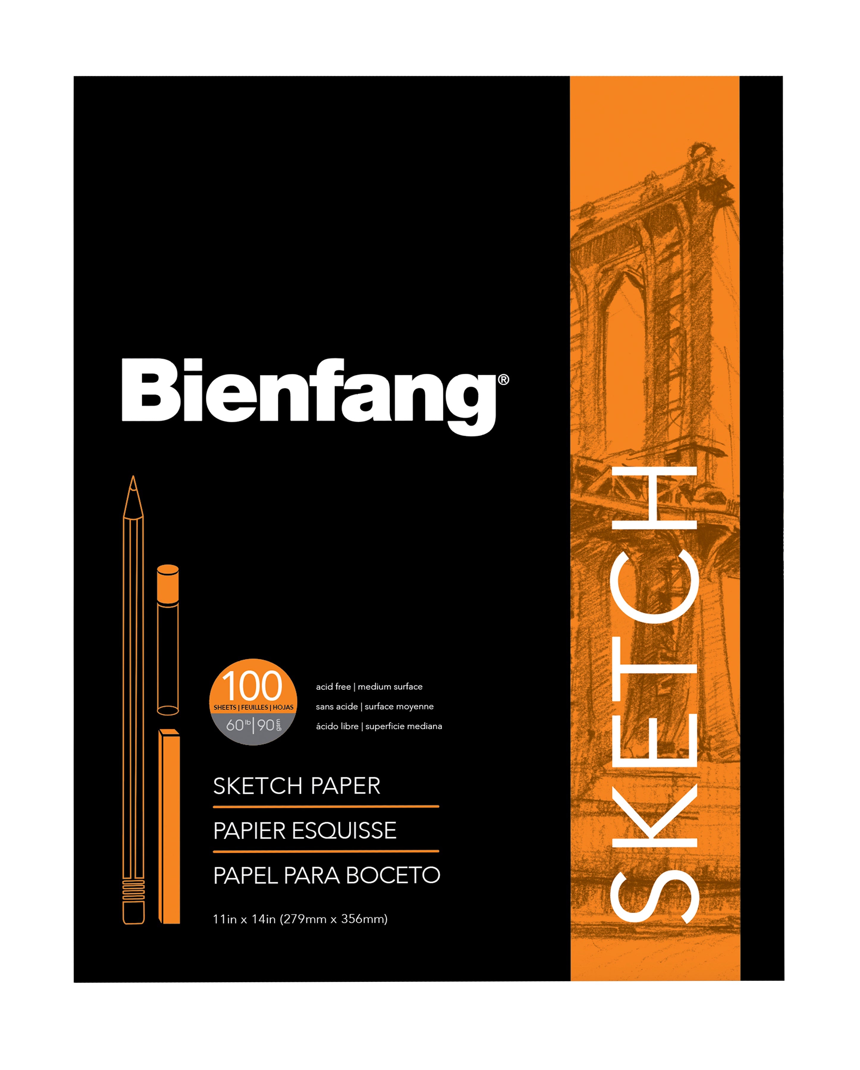 Speedball Bienfang Sketch Pad - Fold-over Cover 11 x 14